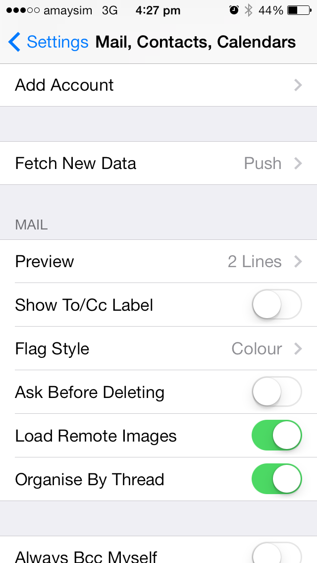 Add Account in Setting Screenshot | Phonenomena | Telstra Enterprise ...